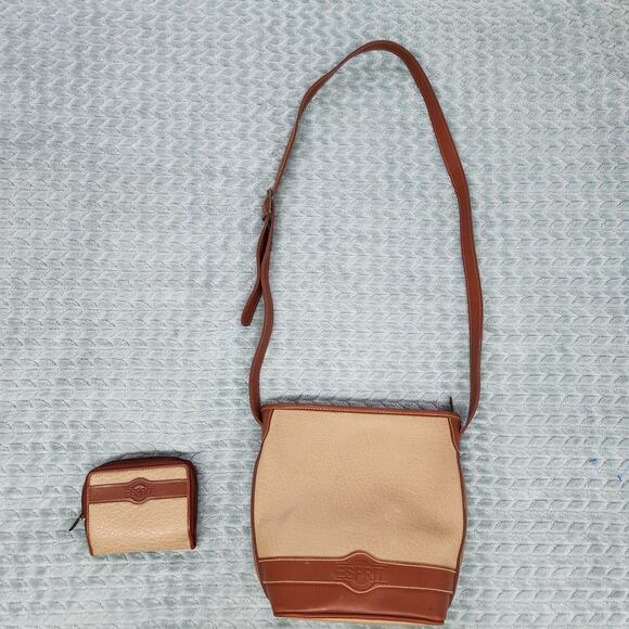 Esprit | Bags | Vintage Esprit Faux Leather Pebbled Crossbody Purse ...